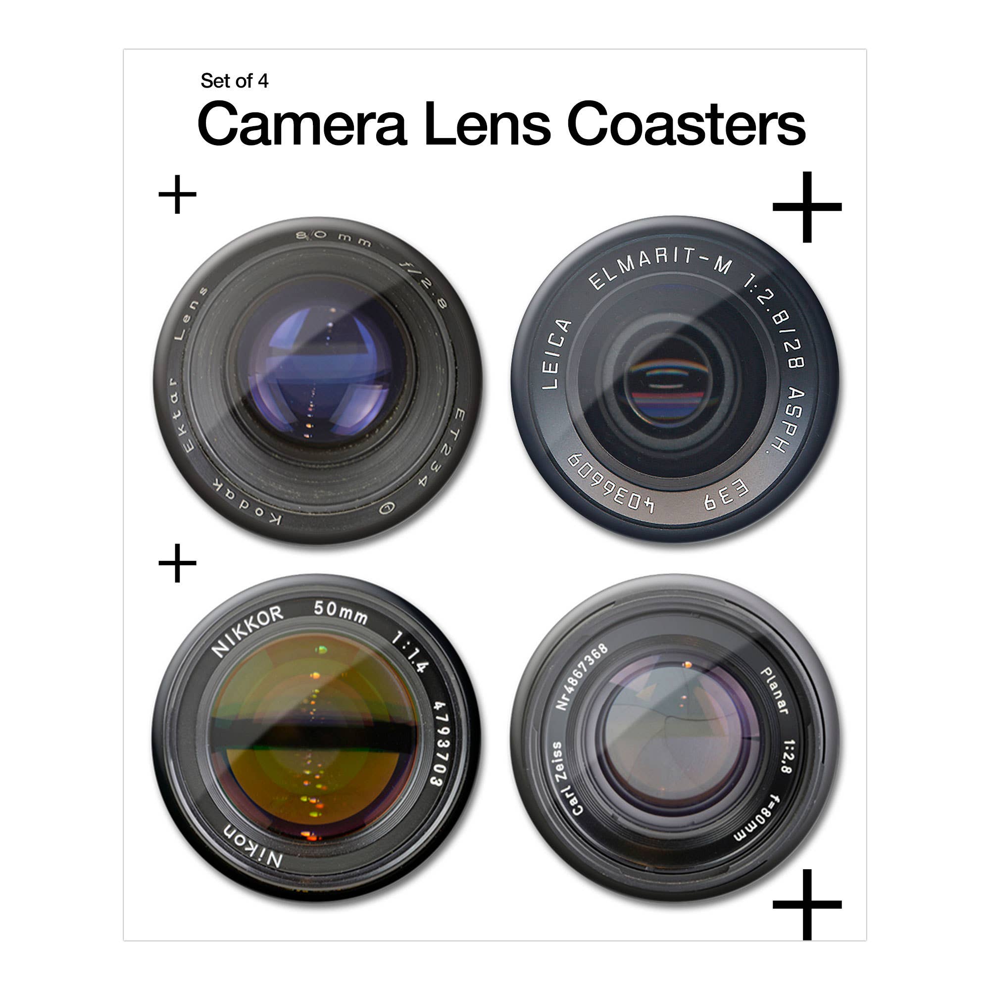 Camera Lens Coaster 4-Pack – PMA Store at the Portland Museum of Art, Maine