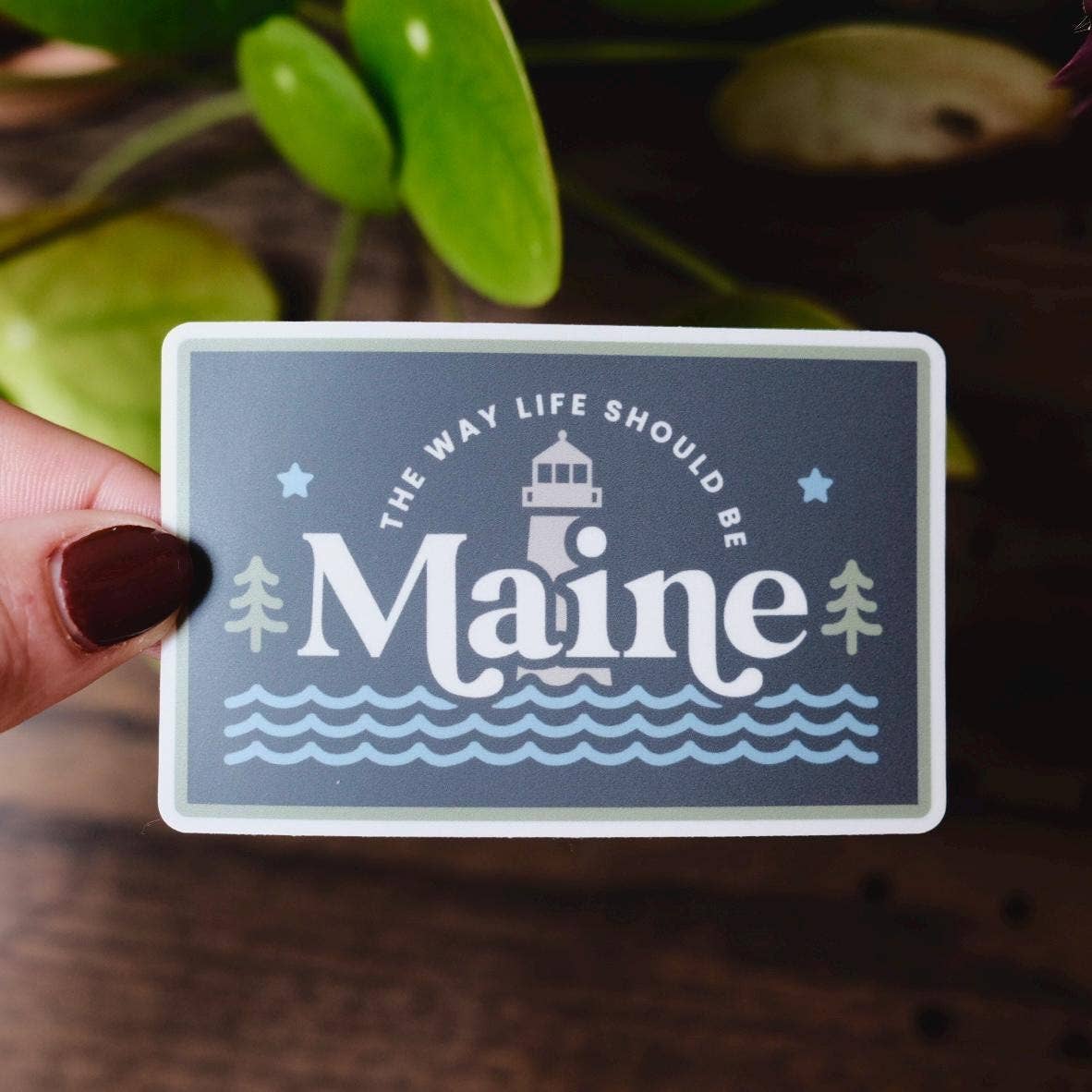 Stuck on Maine - Maine Heritage Vinyl Sticker: Lighthouse, Pine Tree ...